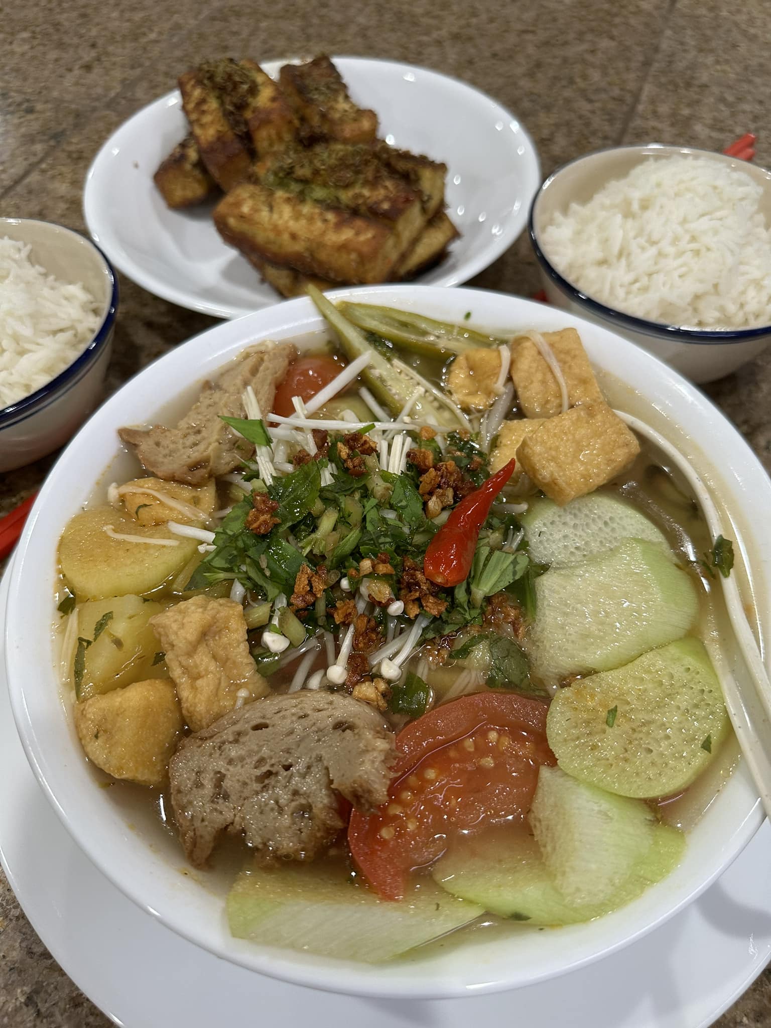 Vegetarian Sweet and Sour Soup (Canh Chua Chay) – No Limit Cooking